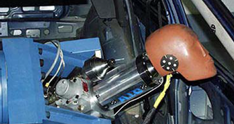 자동차 상단 내부 헤드 내장재안정성 테스트 : FMVSS201U